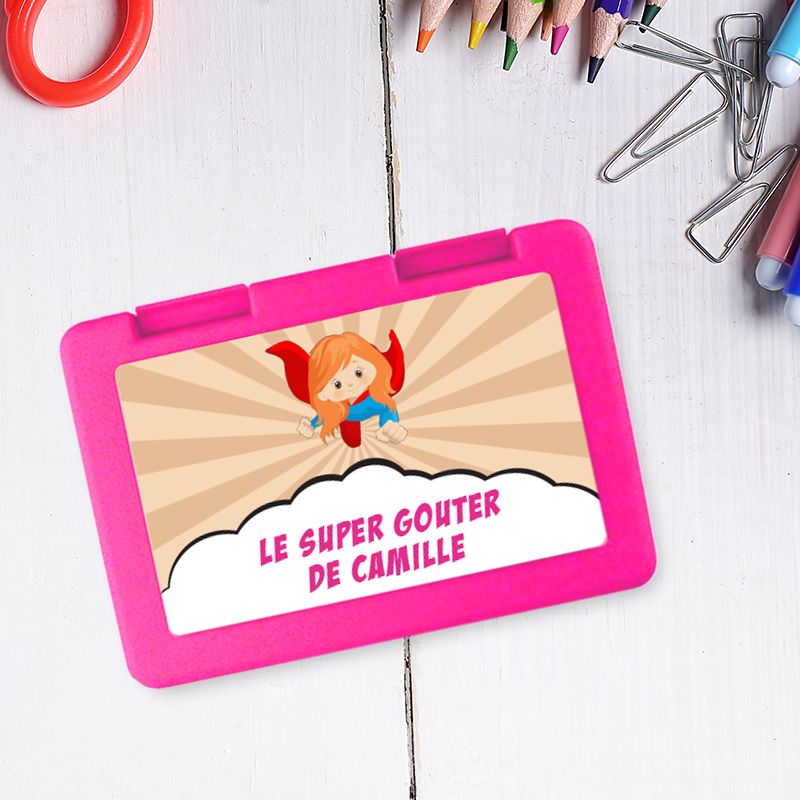 Boîte repas pour enfants personnalisée · Super Goûter | Custom-it