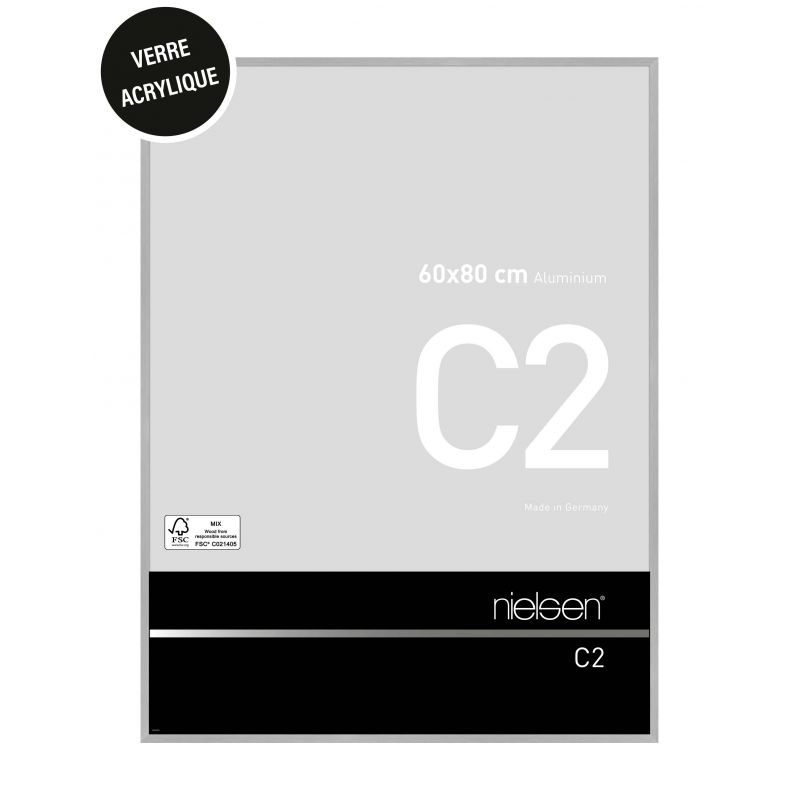 Cadre Nielsen C2 ACRYLIQUE Aluminium 60 x 80 cm