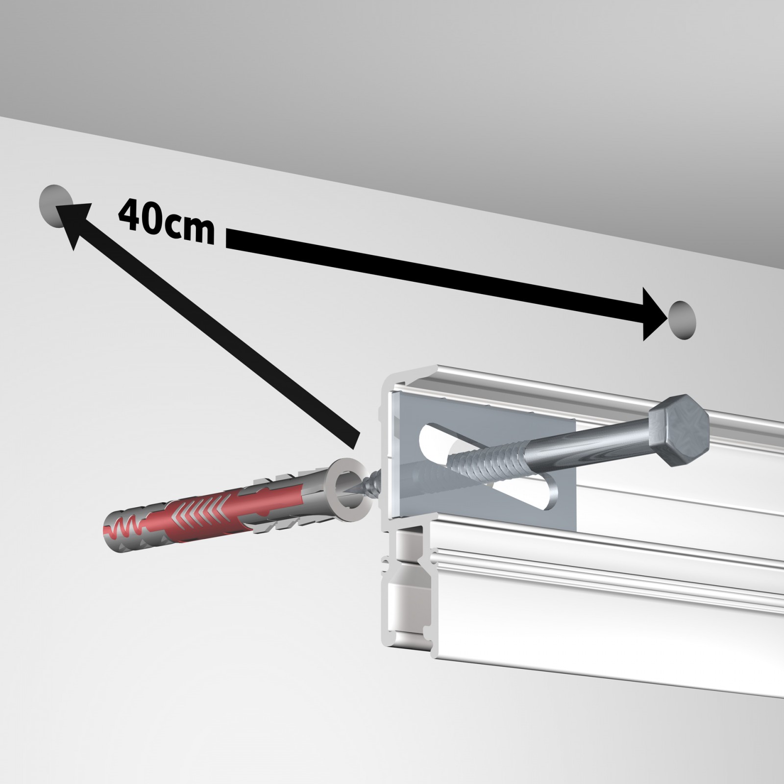 Vis DIN 6X80 · Montage Rail Newly R70 | DECOHO