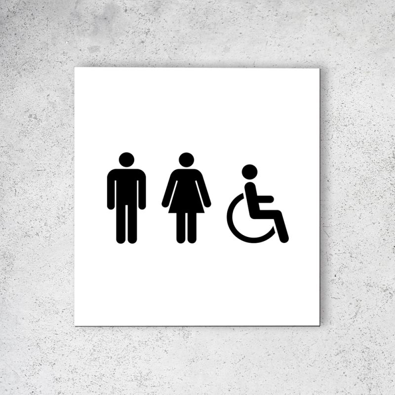 Acheter Pictogramme Toilettes Trio - Decoho | decoho.com