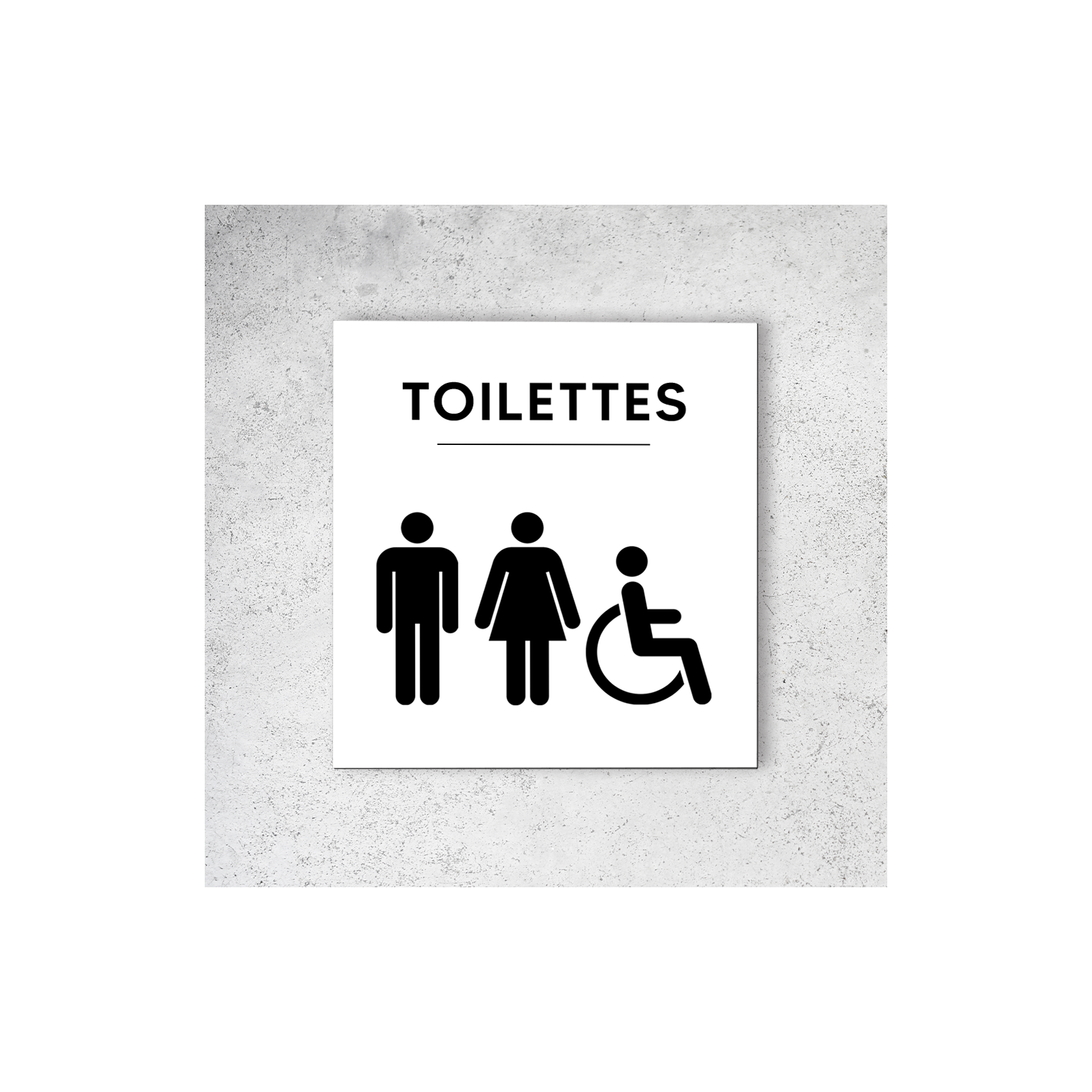 Acheter Pictogramme WC Trio - Dibond | decoho.com