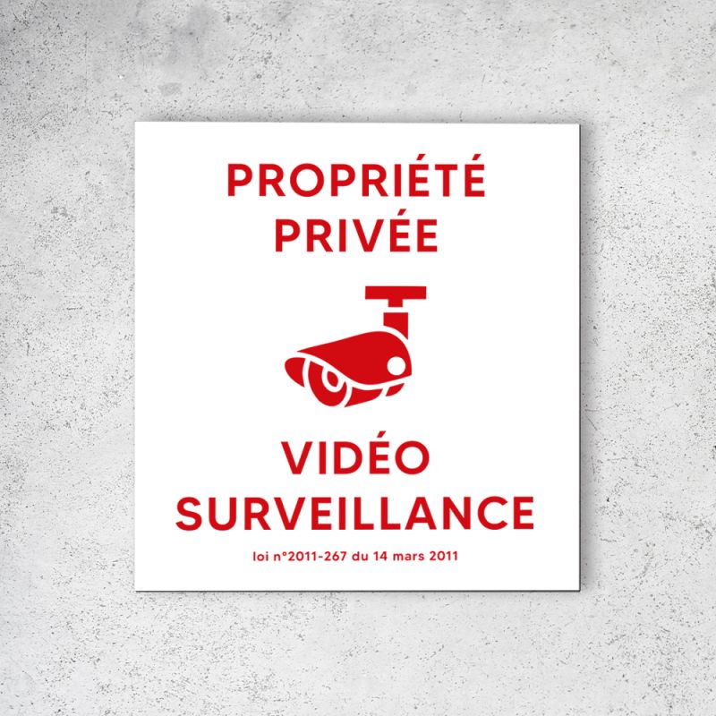 Panneau signalétique · Modèle Propriété sous Vidéo Surveillance