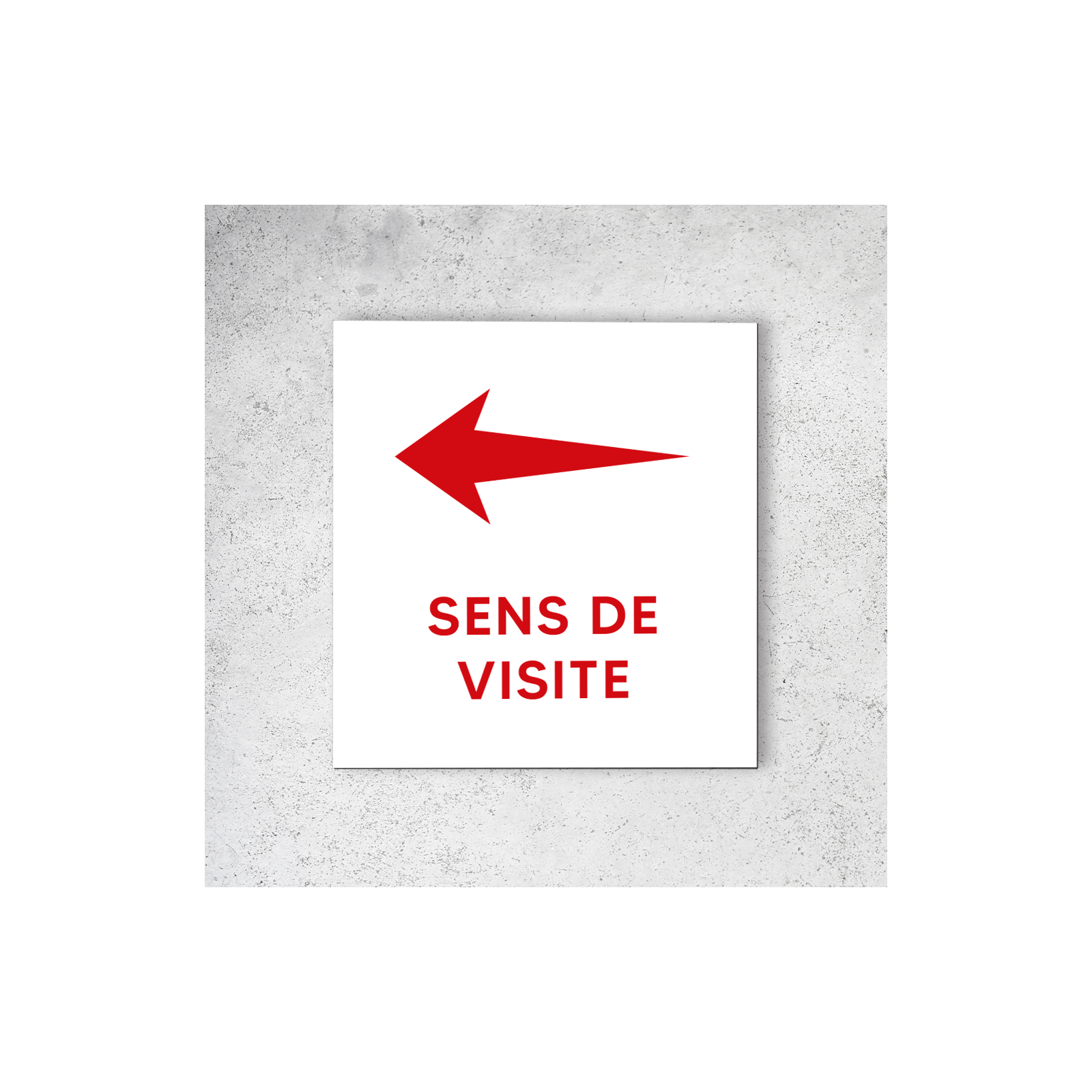 Panneau signalétique en dibond · Modèle Accueil Sharp Gauche