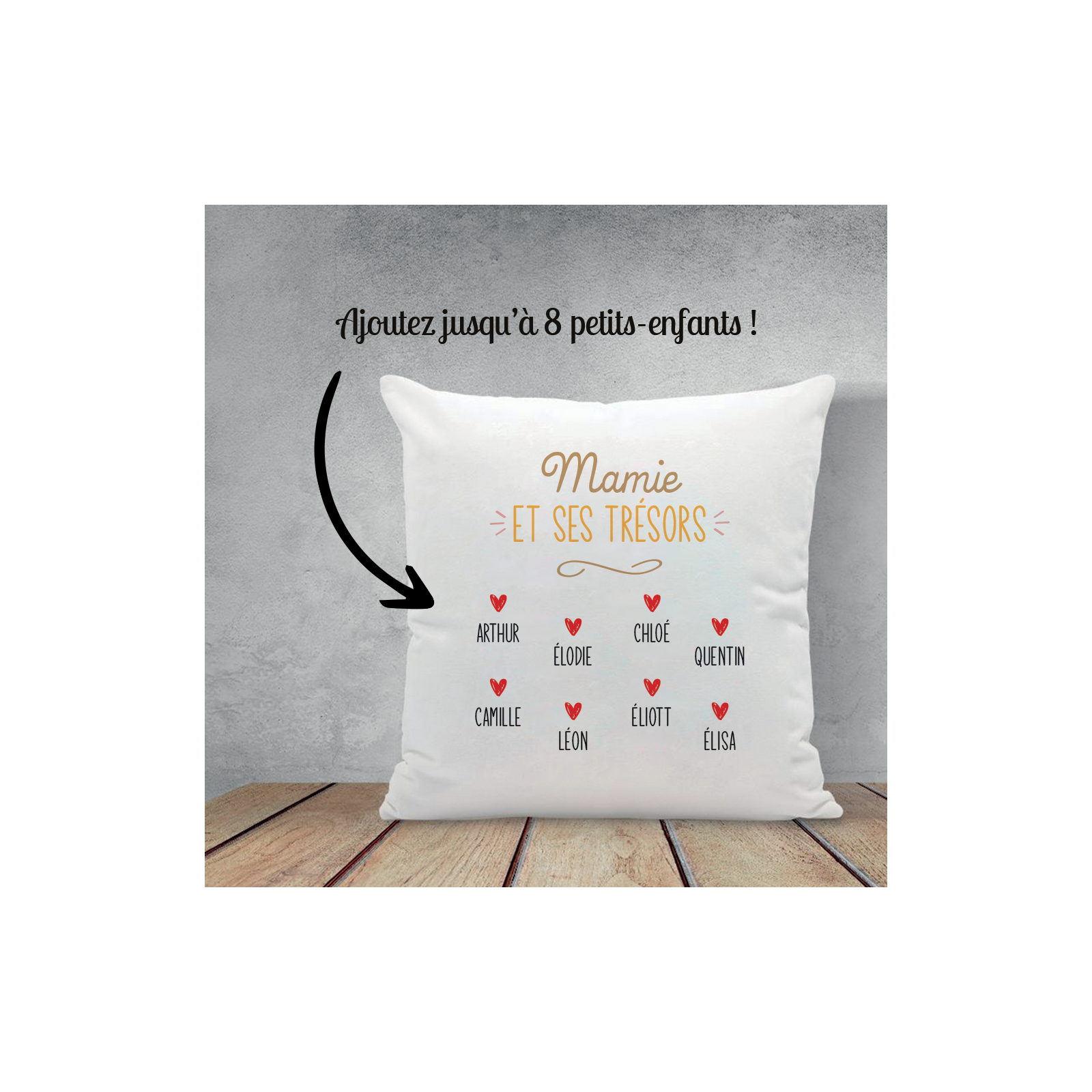 Personalized decorative cushion for grandma | Custom it