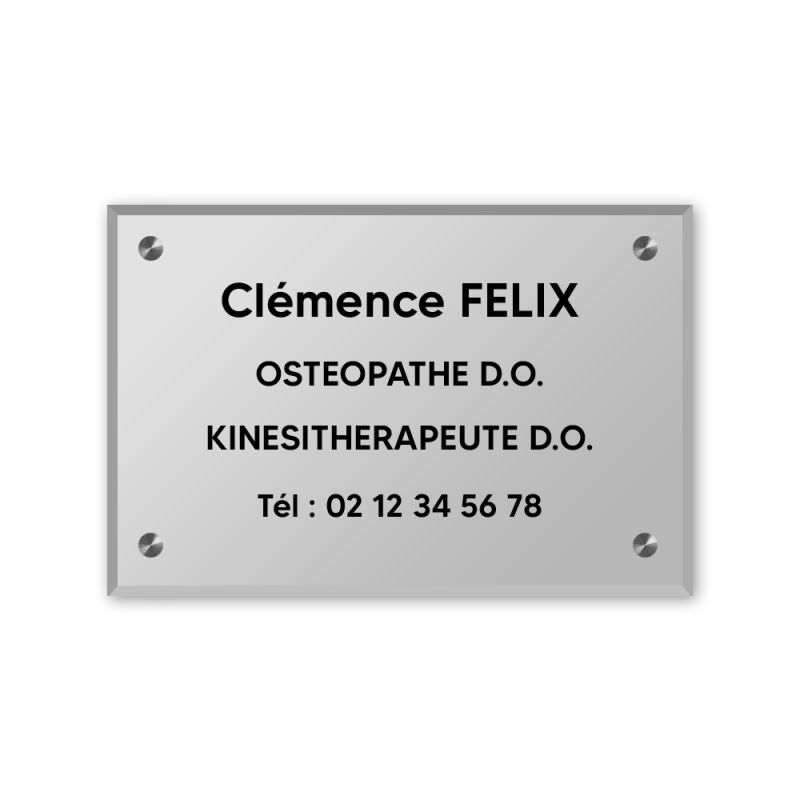 Plaque Professionnelle en Plexi pour kiné | DECOHO