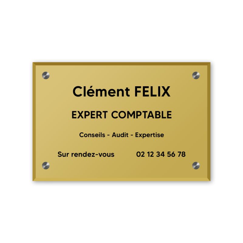 Plaque professionnelle Premium Plexi