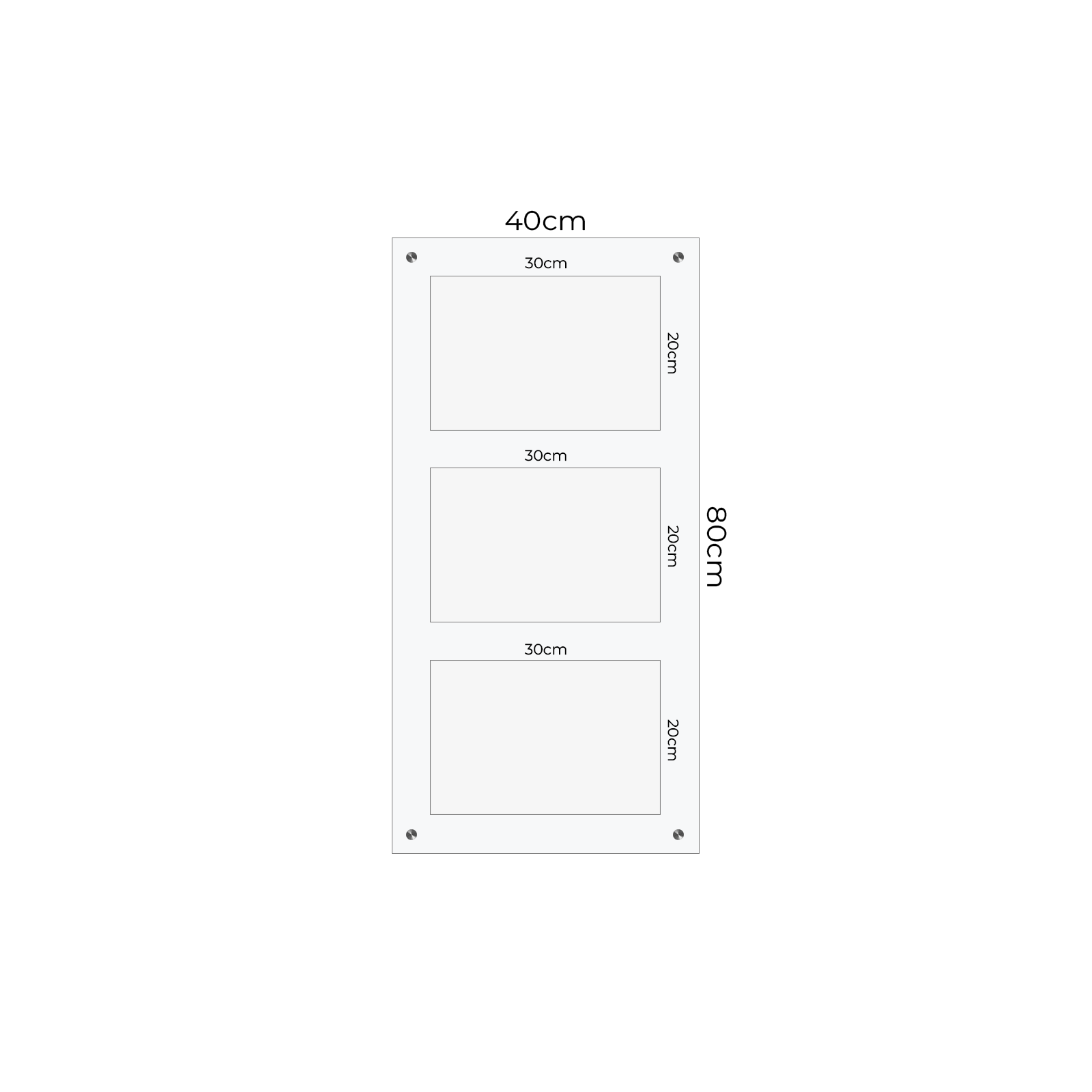 Support multi plaques professionnelles · 2 emplacements