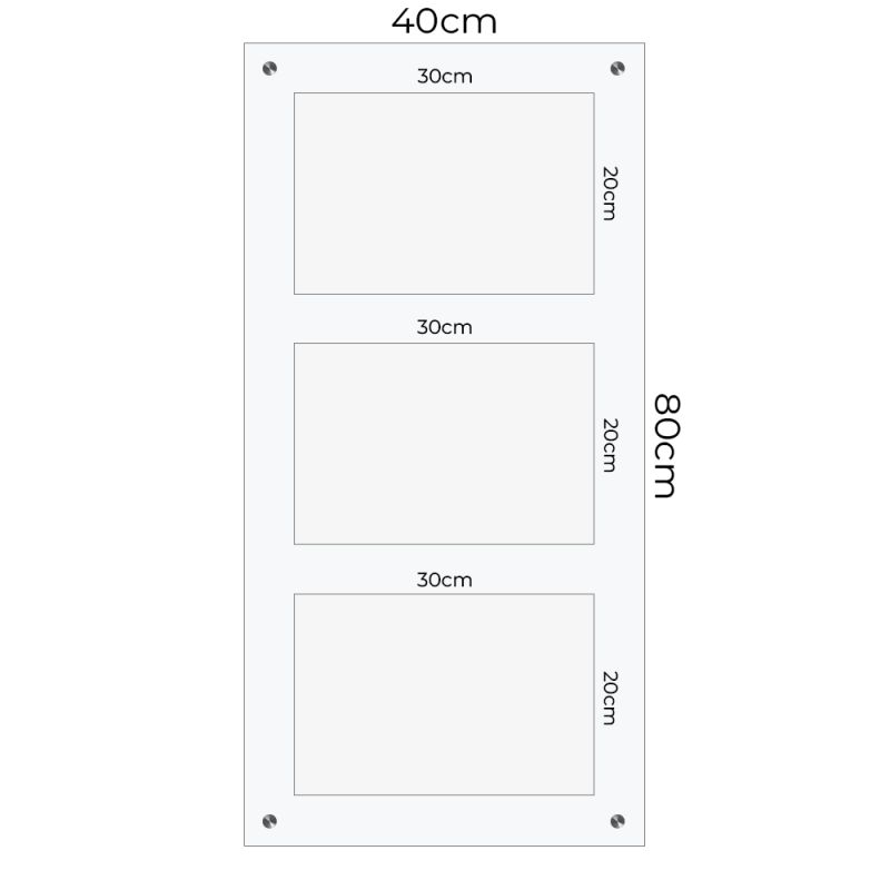 Support multi plaques professionnelles · 2 emplacements