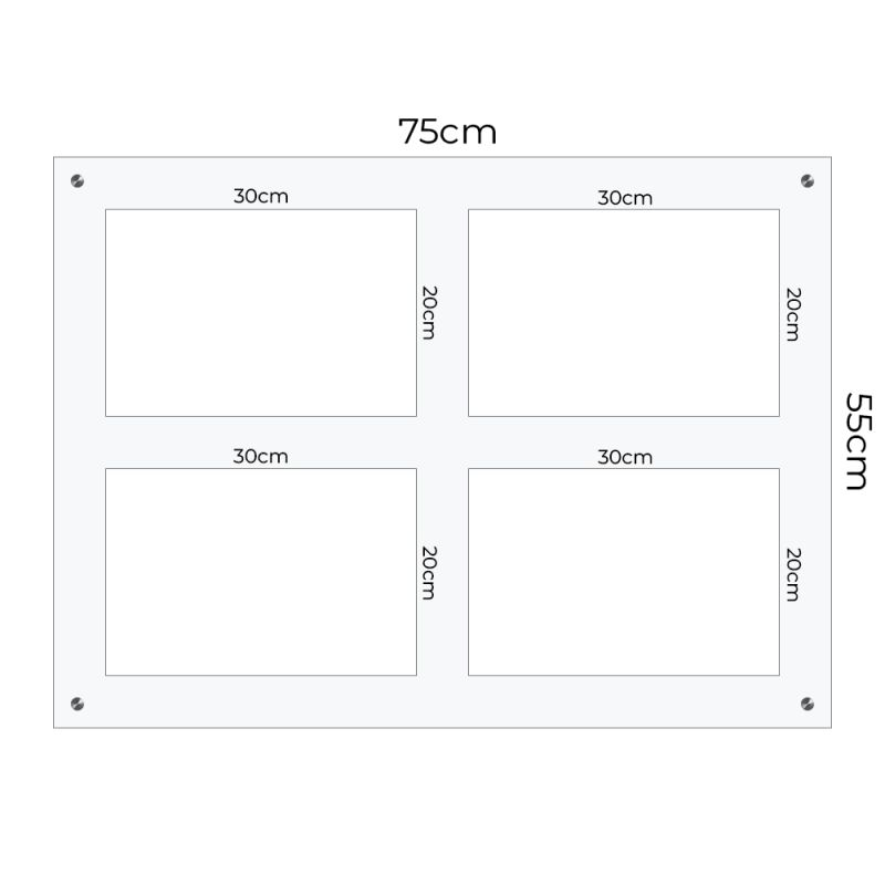 Support multi plaques professionnelles · 4 emplacements