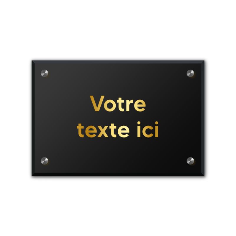 Plaque Professionnelle en Plexi gravée avec texte | DECOHO