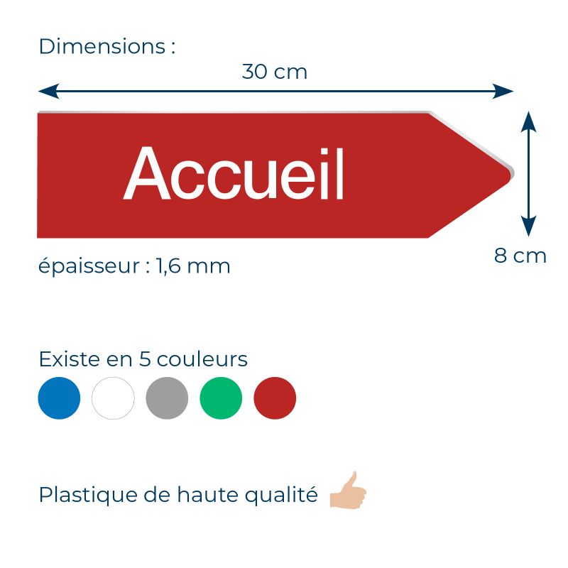 Panneau directionnel droite couleur rouge forme flèche texte ...