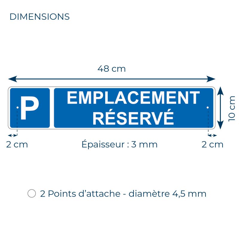 Panneau "Emplacement réservé" - Signalétique pour entreprise