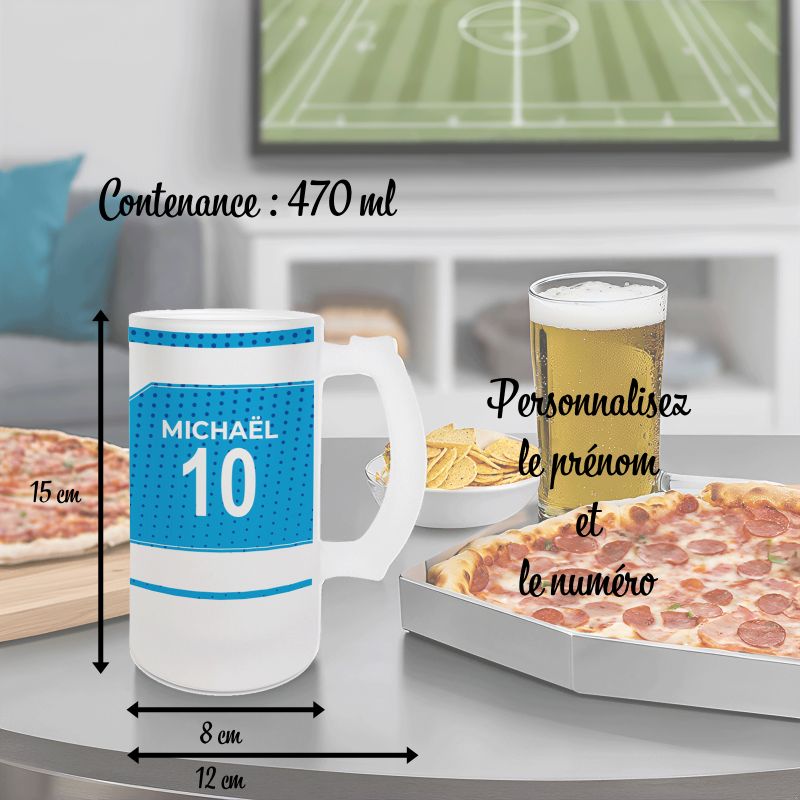Chope de bière personnalisée · Maillot de Foot Club de Strasbourg