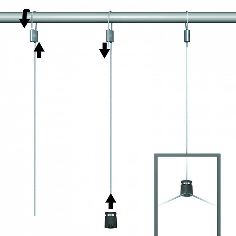 Kit accrochage fixation suspendue - Crochet à boucle Artiteq + Micro Grip