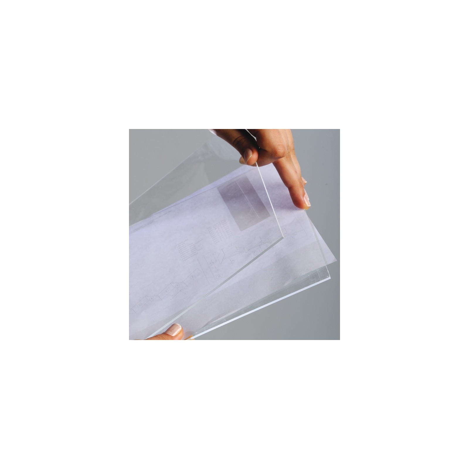 Porte-menu de table / Présentoir transparent pour hôtel - restaurant