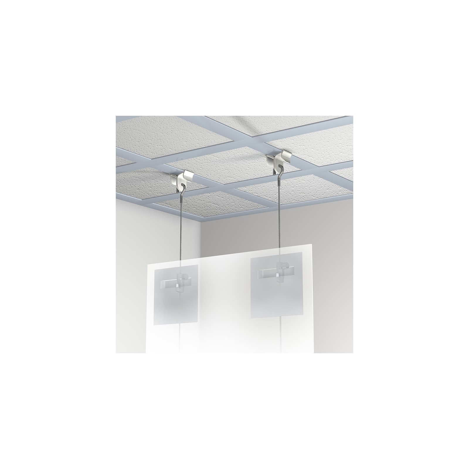 Kit d'installation pour fixation affiche et poster pour faux plafond ...