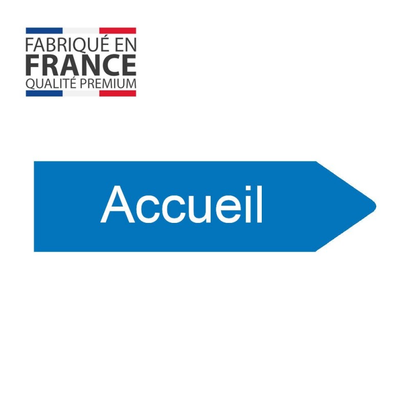 Panneau directionnel droite couleur bleu forme flèche texte ...