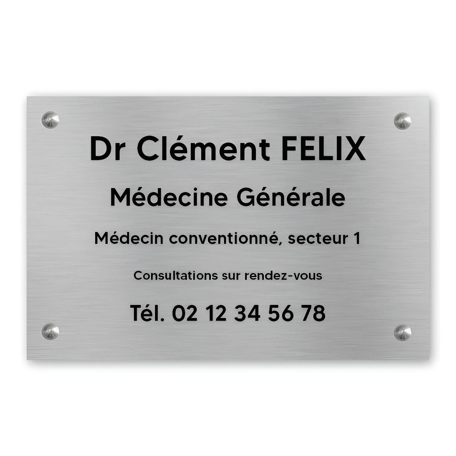 Plaque professionnelle personnalisée en PVC pour médecin, médecine ...