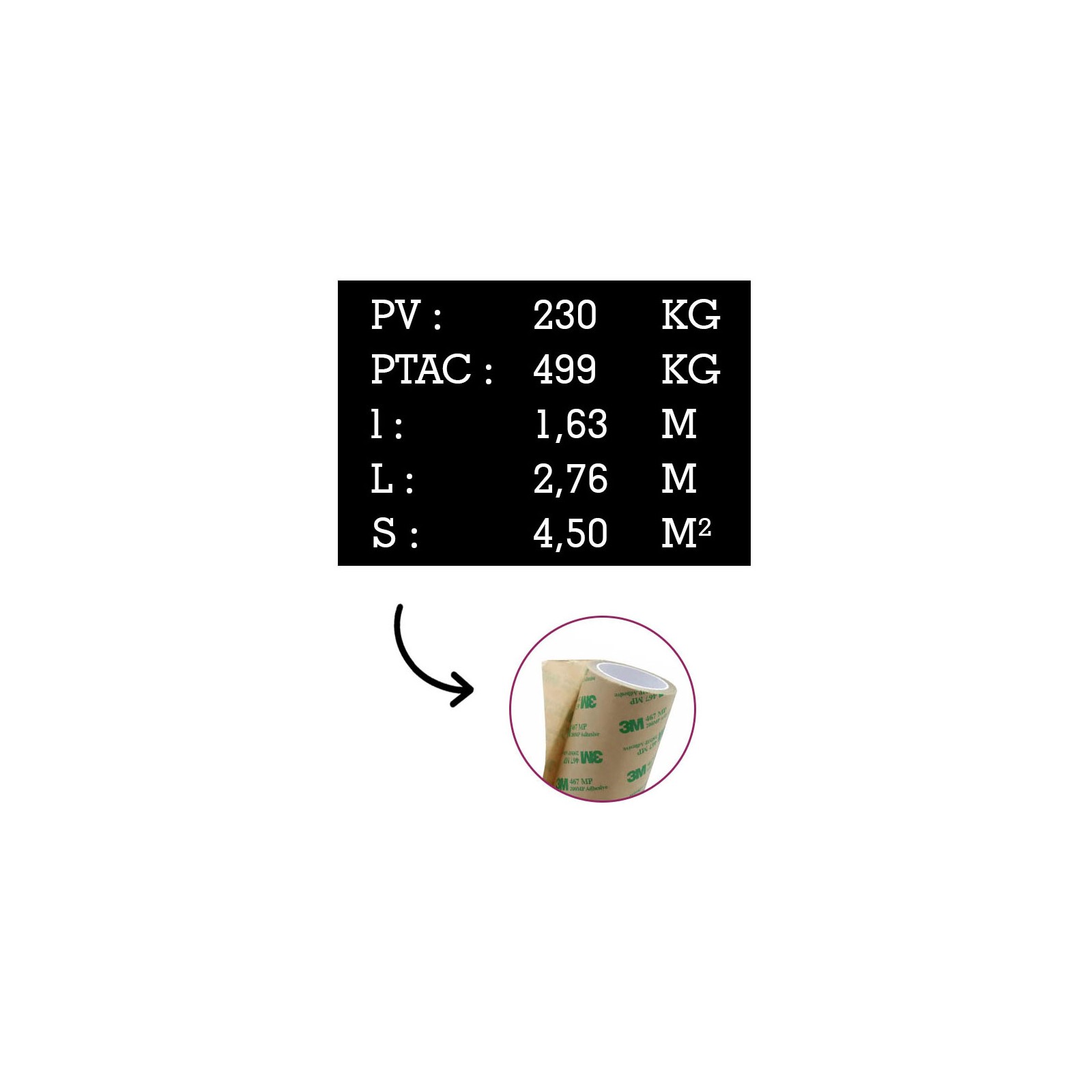 White tare plate for regulatory utility caravan trailer - Laser engraving